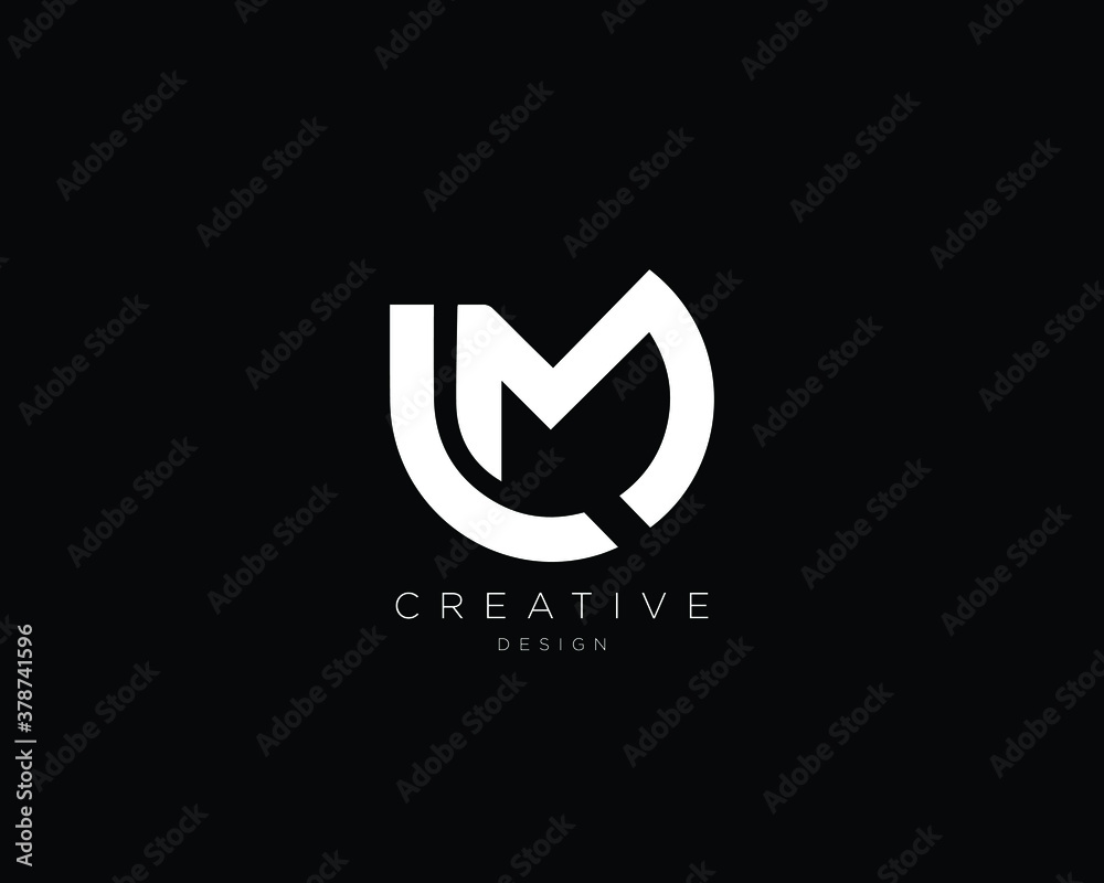 เวกเตอร์ Stock Professional and Minimalist Letter UM Logo Design ...