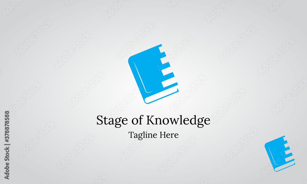 Stage of Knowledge Logo Design Template. Stock Vector | Adobe Stock