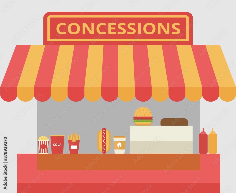 Free Concession Stand Vector Stock Vector | Adobe Stock