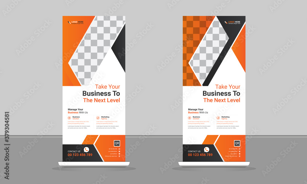 Vector de Stock Roll up banner. Corporate modern Business abstract ...