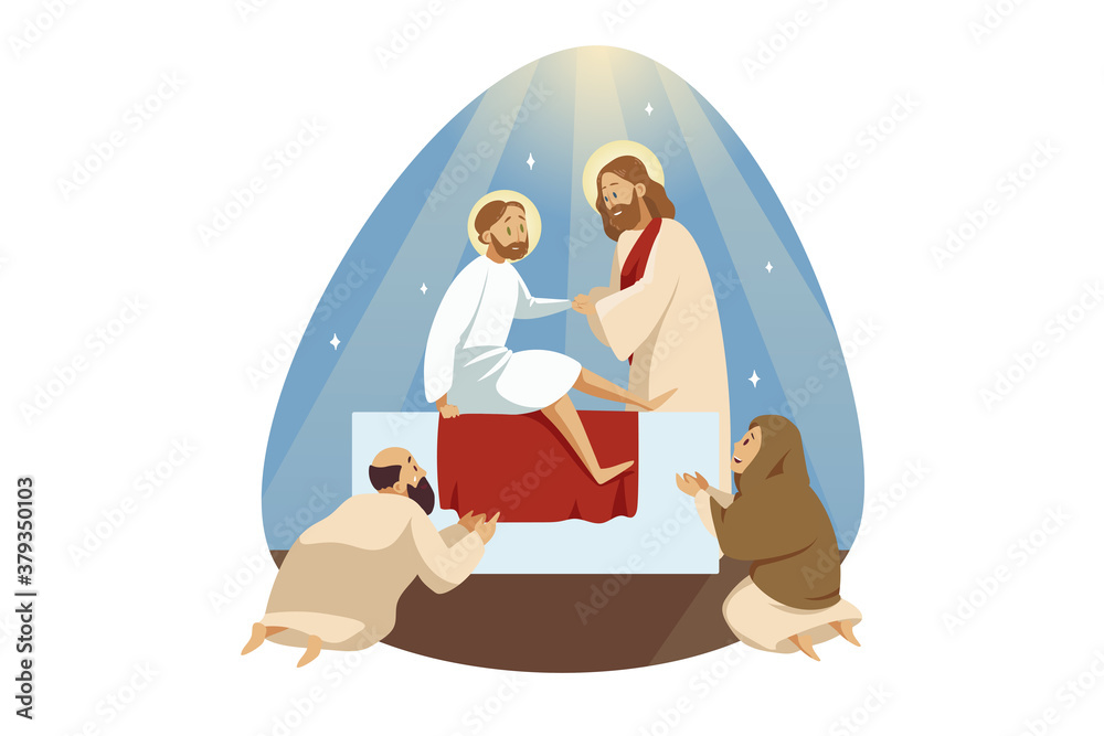 Lazarus resurrection, bible, religion, christianity concept. Jesus ...