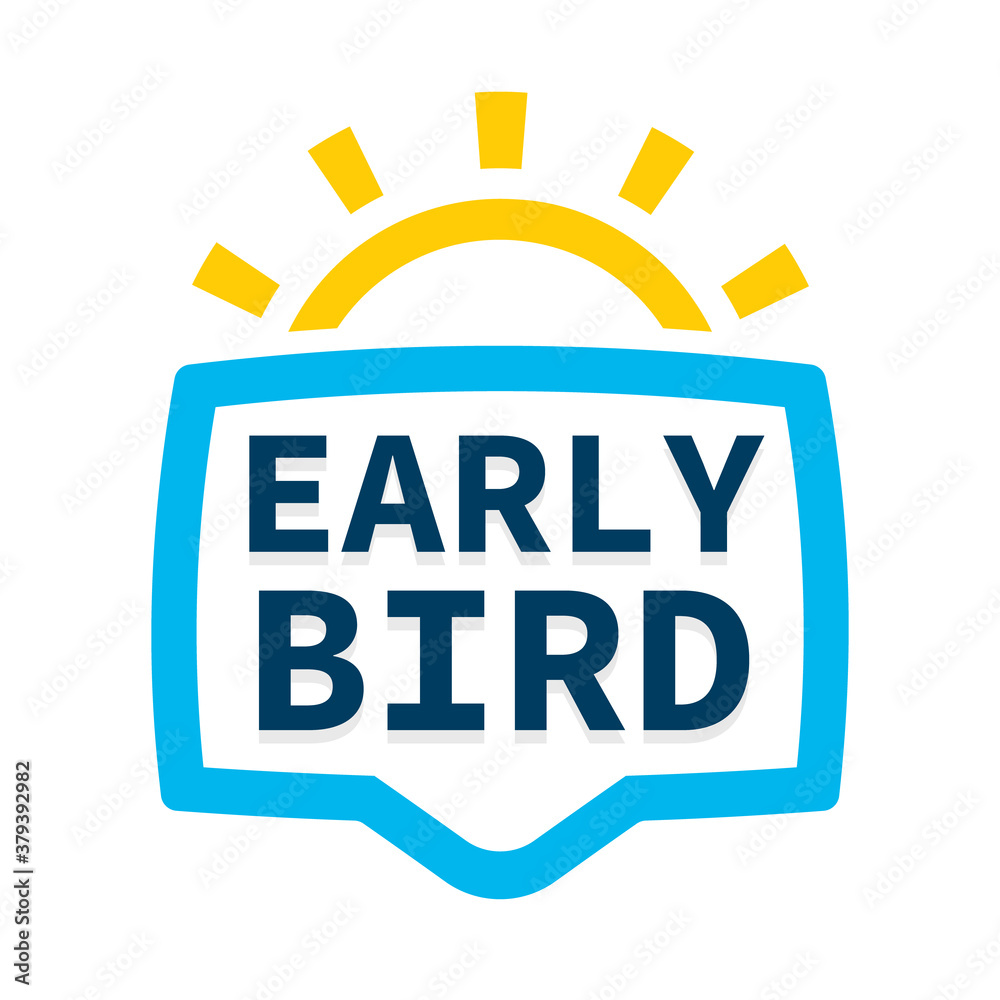 Early bird speech bubble sign. Clipart image. Stock Vector | Adobe Stock