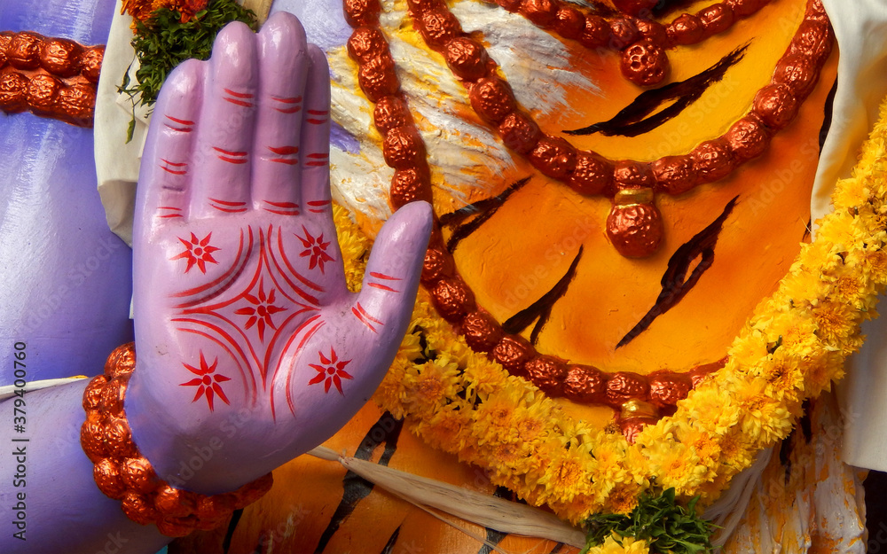 Hand of Hindu god Shiva statue in blessing pose Stock Photo | Adobe Stock