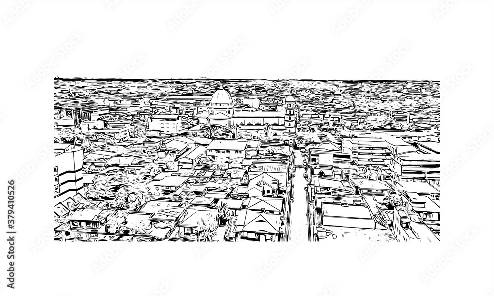 Vektor Building view with landmark of Batangas is a province in the ...