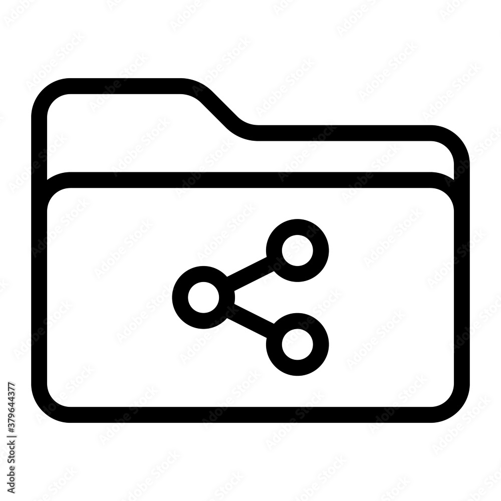 share folder icon with outline style. Suitable for website design, logo ...