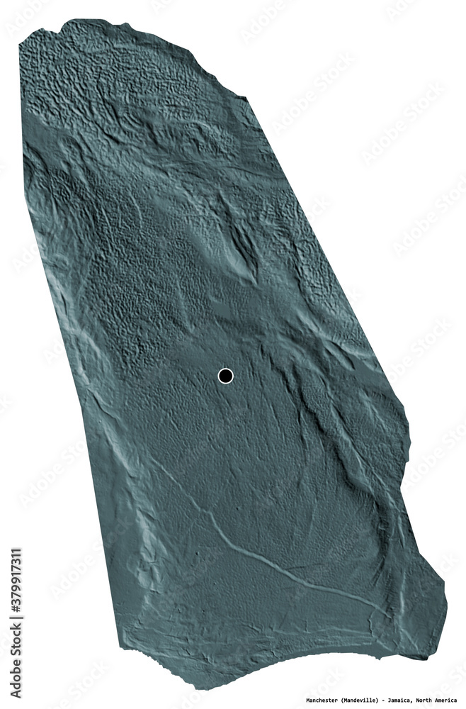 Stock-Illustration „Manchester, parish of Jamaica, on white ...