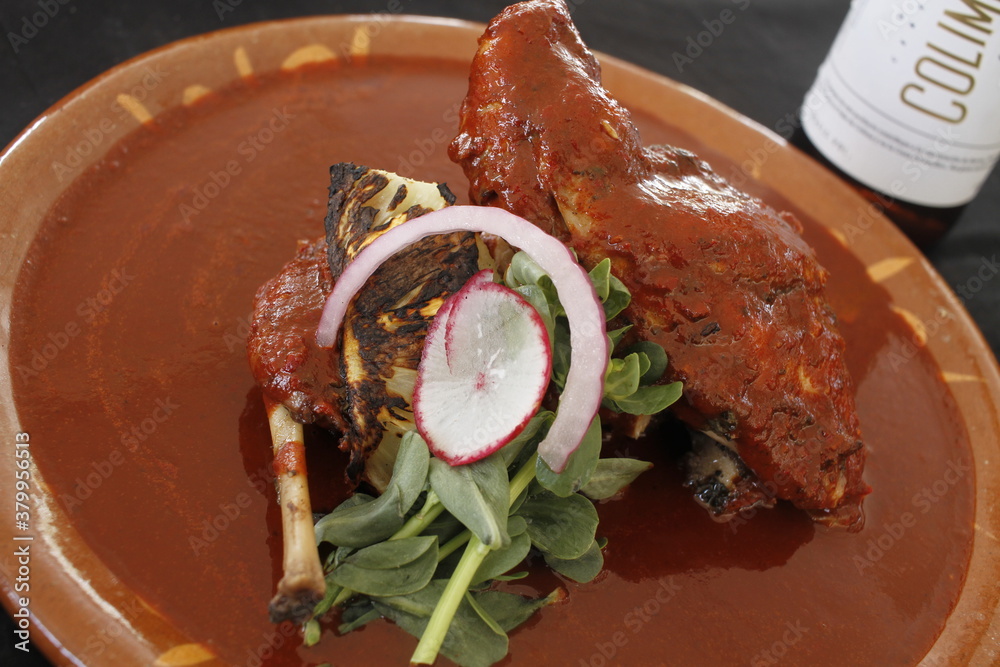 Conejo en mole dulce de Colima Stock Photo | Adobe Stock