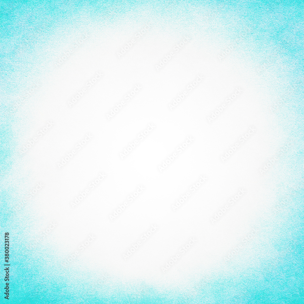 Blue watercolor splatter texture border around a blank white center ...