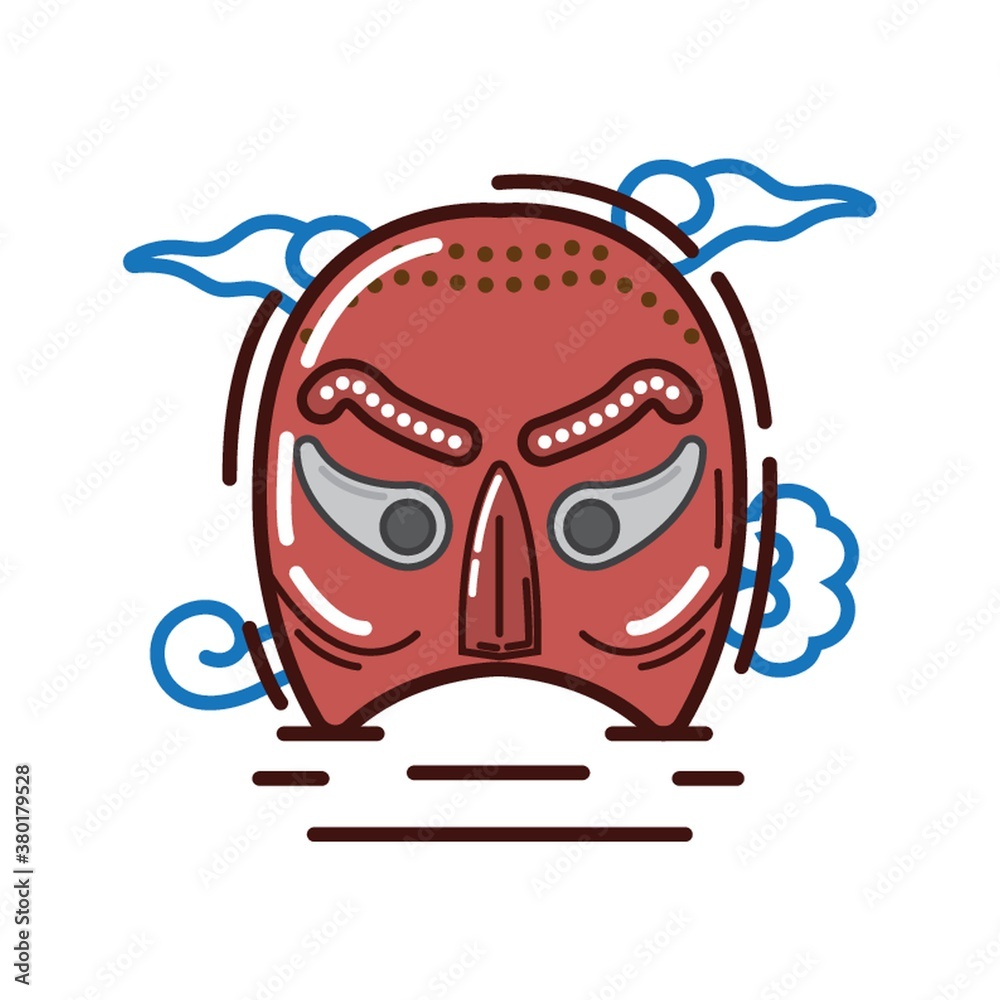 korean traditional mask design Stock Vector | Adobe Stock
