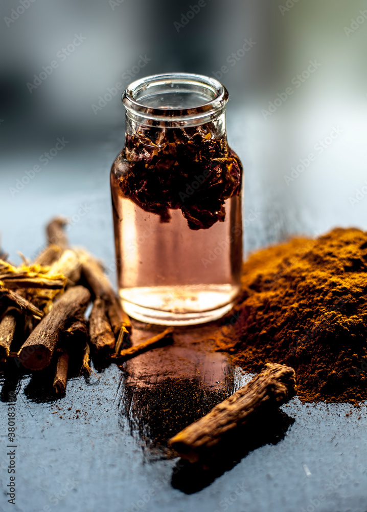 Fotografie Quick Healing wound paste consisting of natural ayurvedic ...