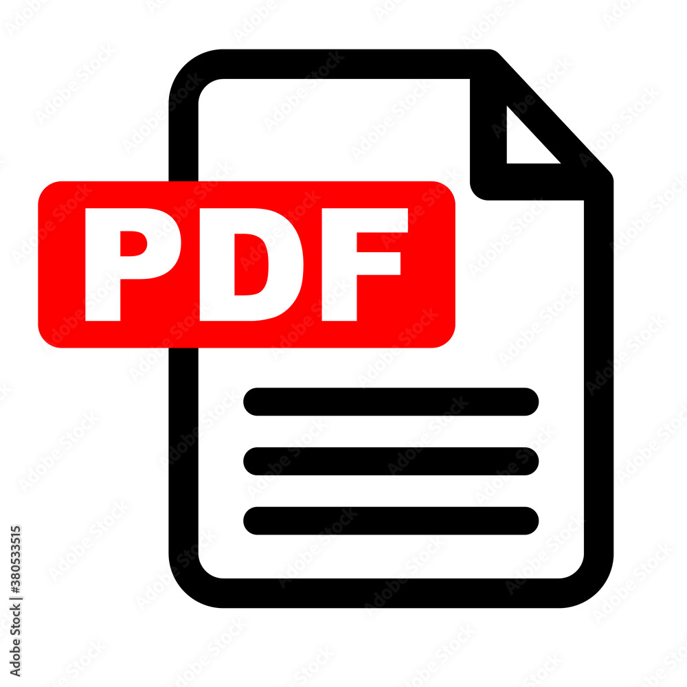 PDF icon material illustration / vector Stock Vector | Adobe Stock
