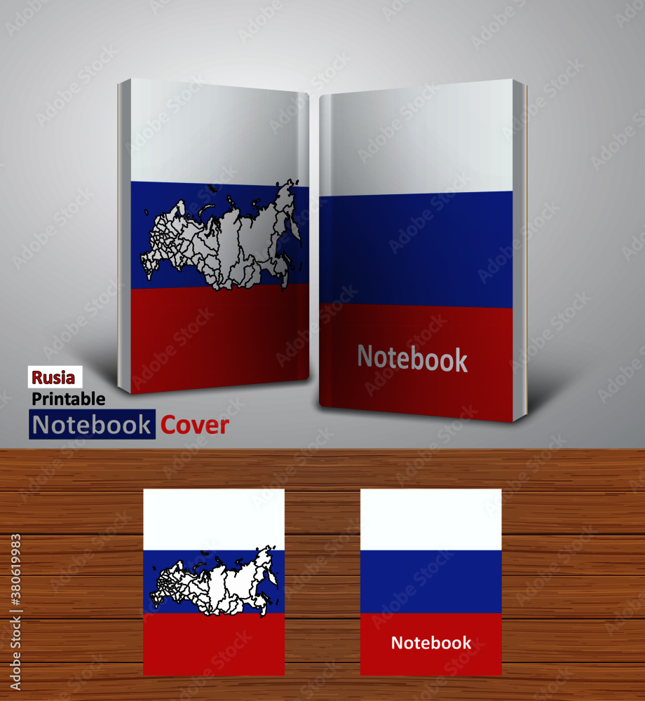 Notebook Design Mockup - 3D Book Template - National Country Map and ...