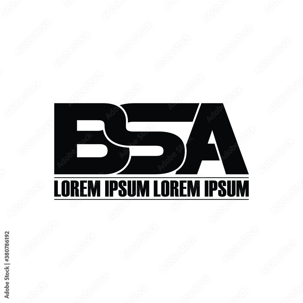 BSA letter monogram logo design vector Stock Vector | Adobe Stock