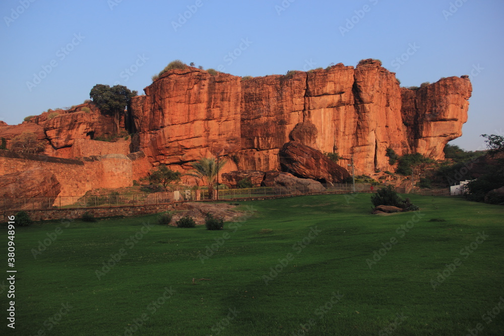 Badami cave temples, complex of Hindu and Jain cave temples located in ...