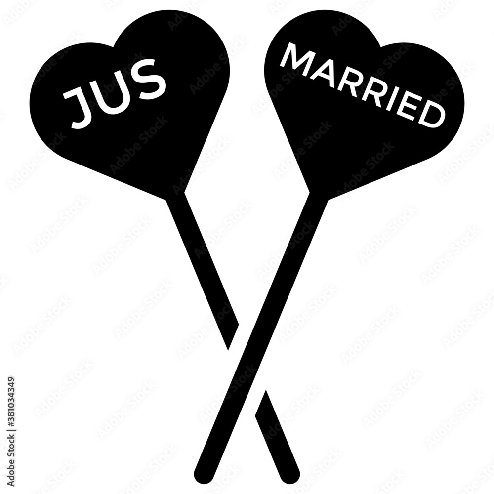 Just Married Props Stock Vector | Adobe Stock