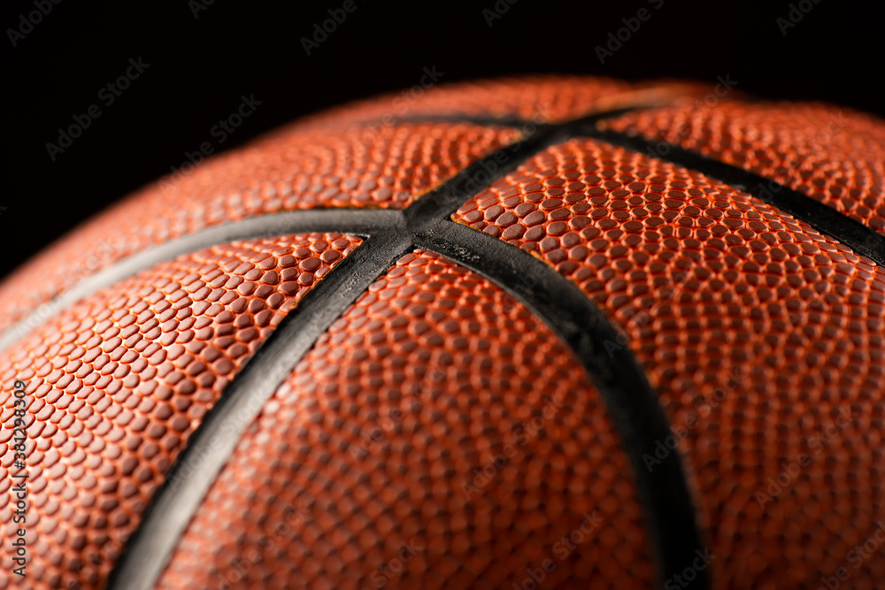 Detailed closeup macro photo of a basketball, sports background. Stock ...