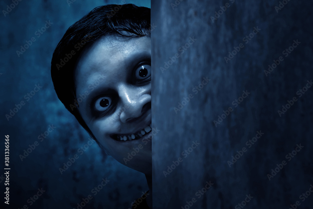 Scary ghost face, halloween theme Stock Photo | Adobe Stock