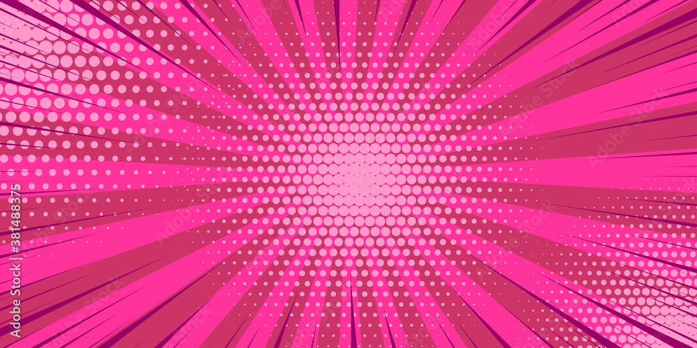 Vetor Pop art pink comics book cartoon magazine cover. Cartoon funny ...