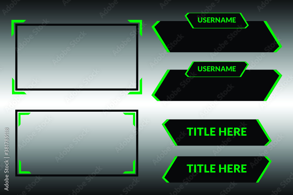 Twitch Stream Overlay Panels And Facecam Template Design to your Stream ...
