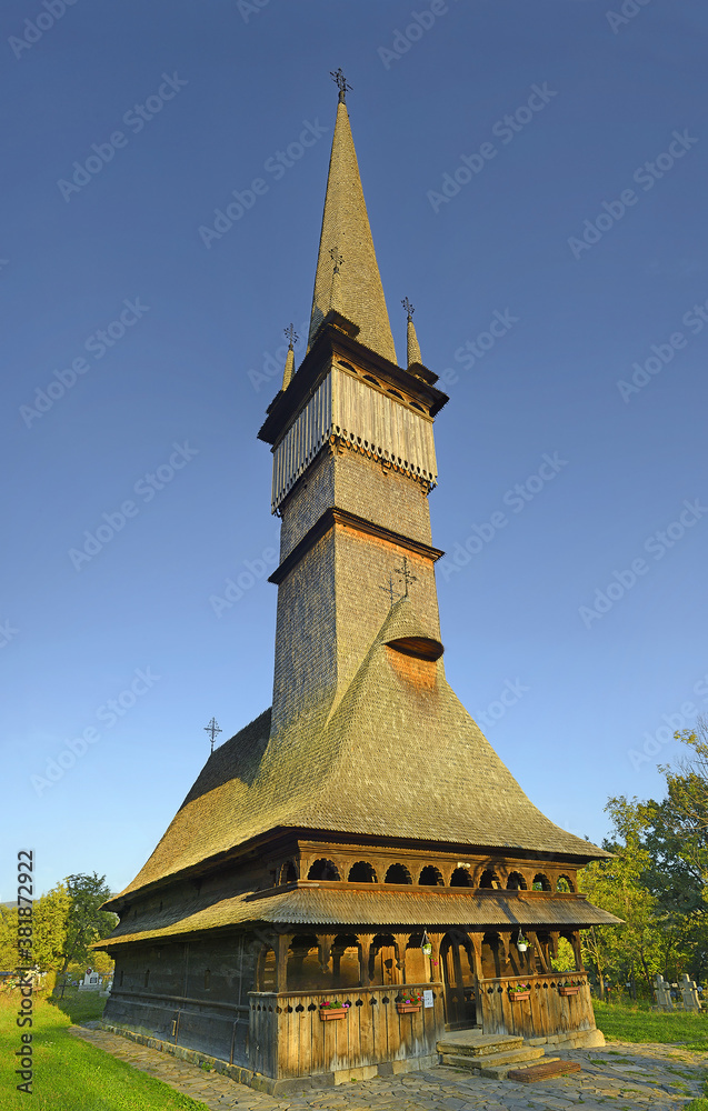 The Old Greco-Catholic wooden Church of the Holy Archangels in Surdesti ...