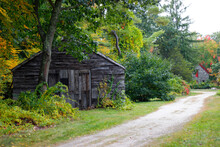 Autumn Waterwheel Cabin Free Stock Photo - Public Domain Pictures