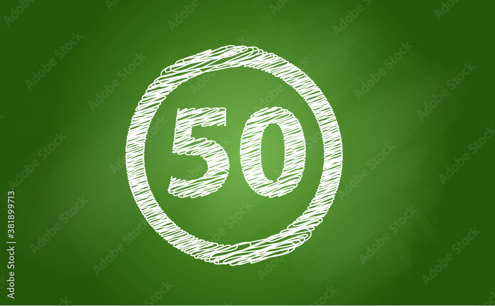 Happy 50 year anniversary celebration party pictogram. Flat vector old ...