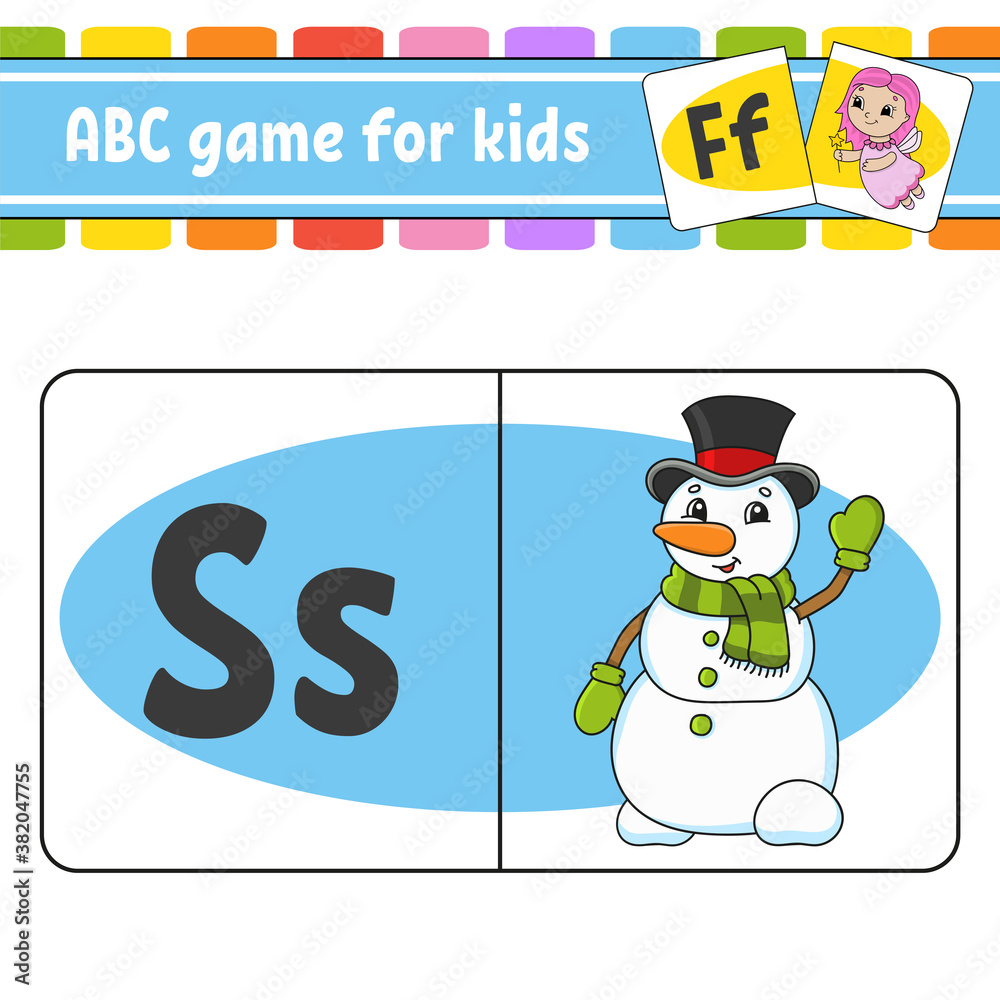 ABC flash cards. Alphabet for kids. Learning letters. Education ...
