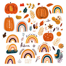 Rainbow Pumpkins Free Stock Photo - Public Domain Pictures