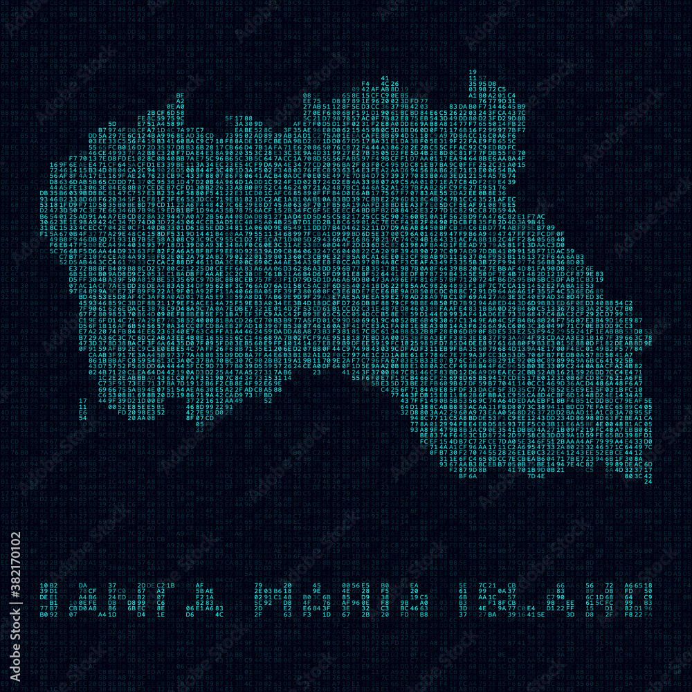 Santa Maria Island tech map. Island symbol in digital style. Cyber map ...