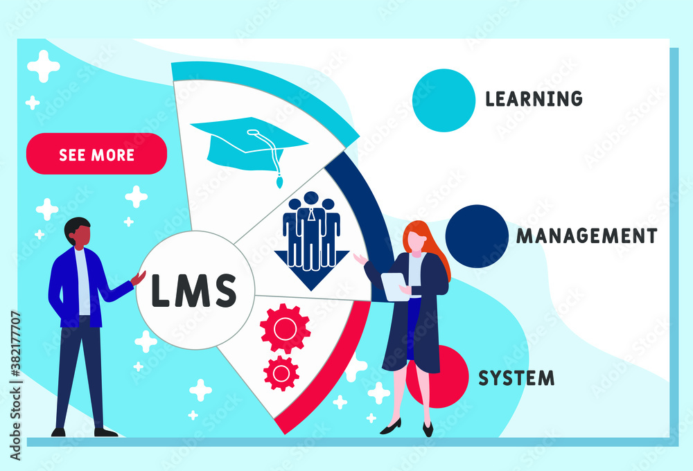 Vector website design template . LMS - Learning Management System ...