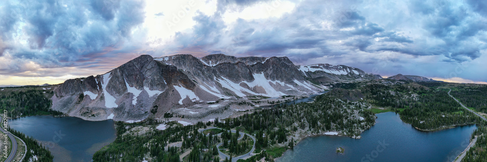 Pristine Sunset of medicine bow in the Rockies Stock Photo | Adobe Stock