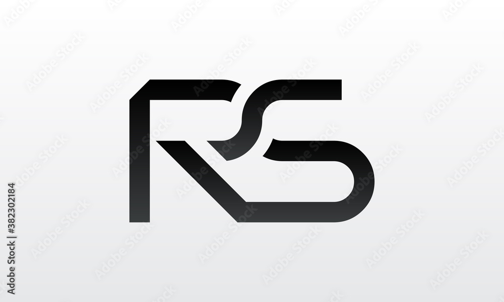 Initial rs letter logo with creative modern business typography vector ...