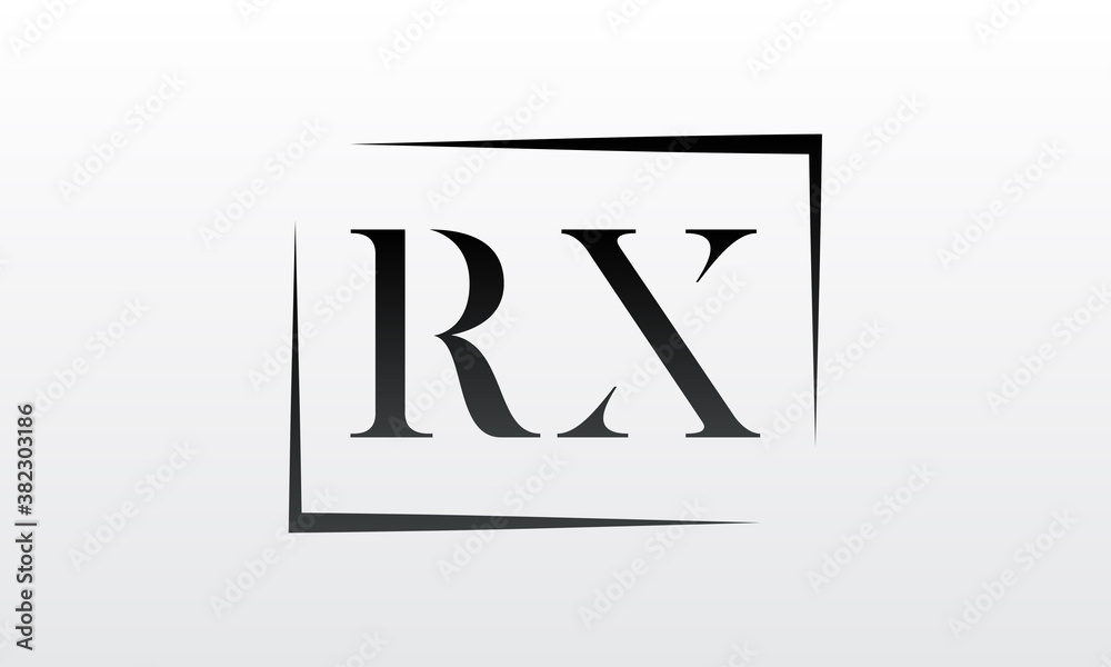 Initial rx letter logo with creative modern business typography vector ...