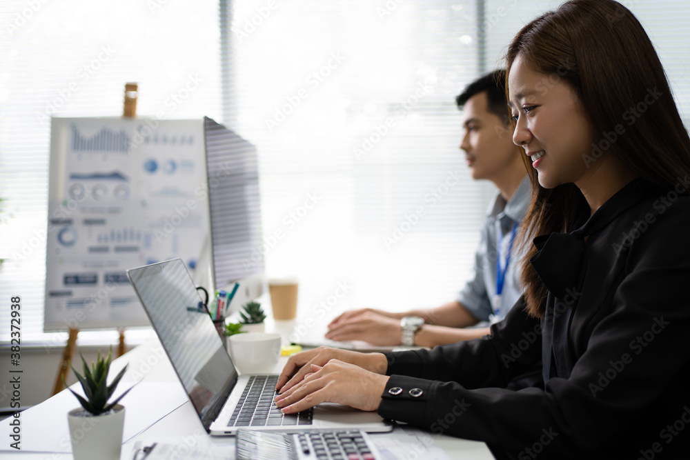 Asian people Working together in the office. Stock Photo | Adobe Stock