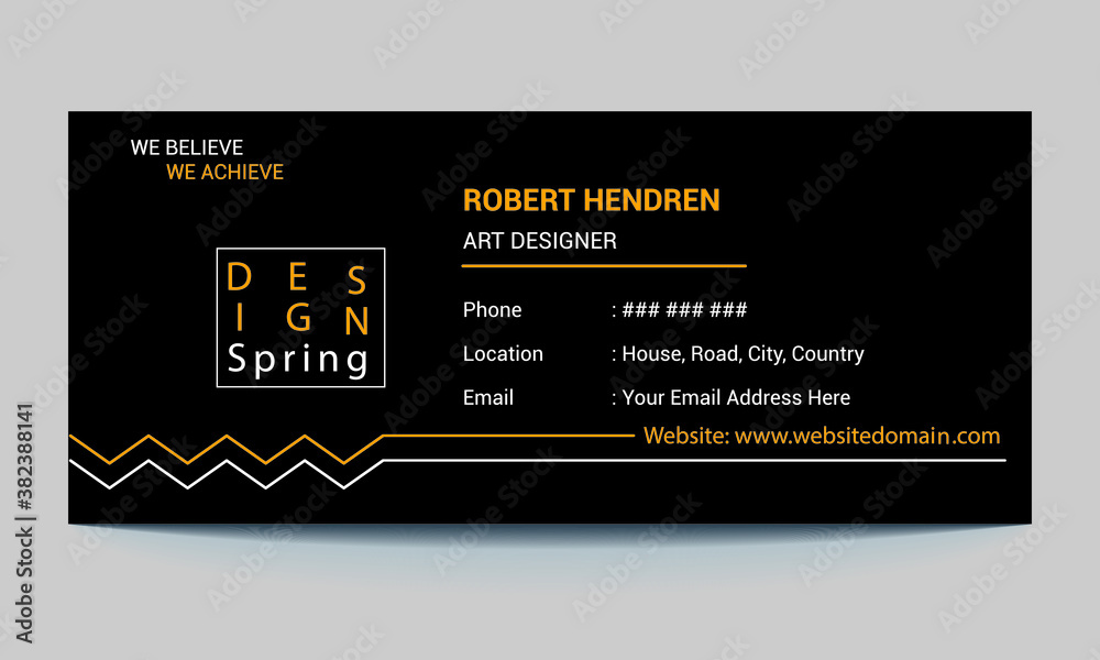 flat modern professional smart & digital email signature design for ...
