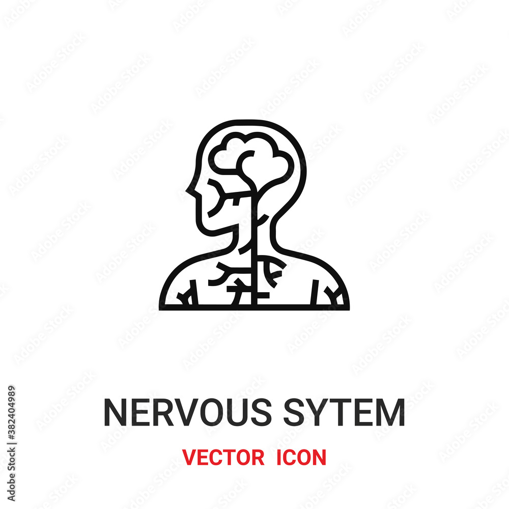Nervous system vector icon. Modern, simple flat vector illustration for website or mobile app ...