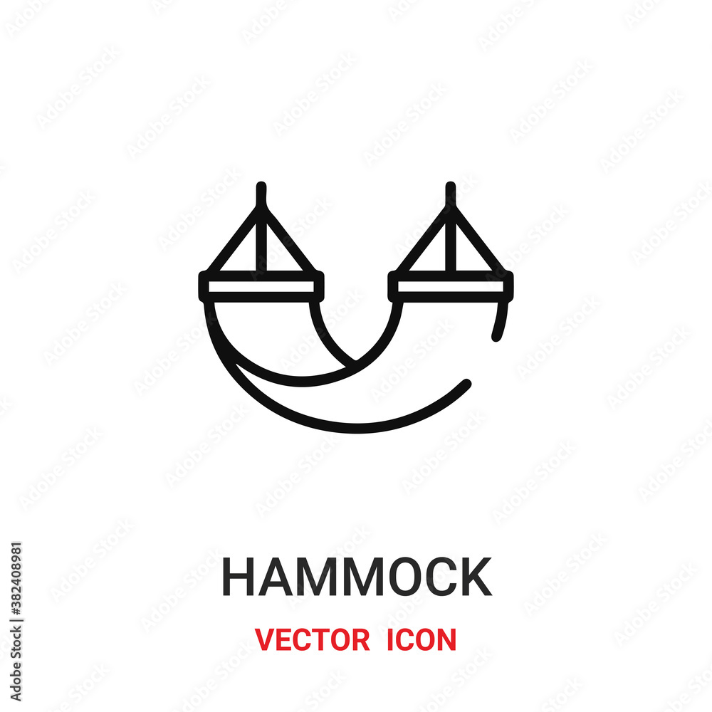 Hammock vector icon. Modern, simple flat vector illustration for ...