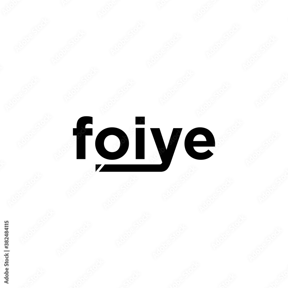 Foiye Logo Vector Simple Symbol Black Stock Vector | Adobe Stock