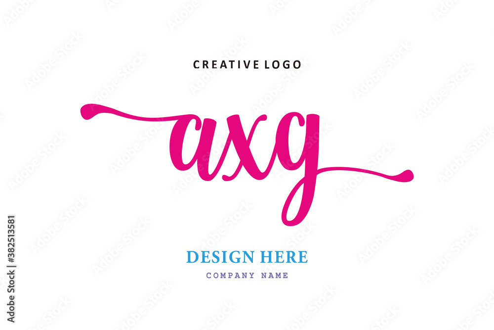 The simple AXG typeface logo is easy to understand and authoritative ...