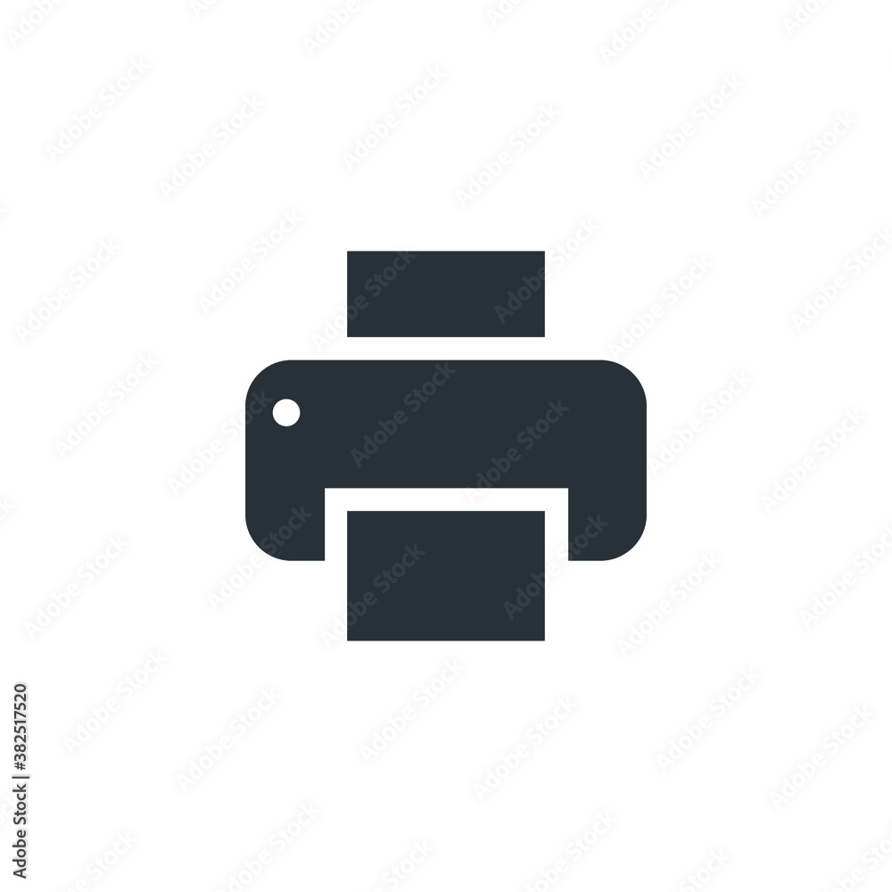 Document desktop printer flat icon for apps and websites Stock Vector ...