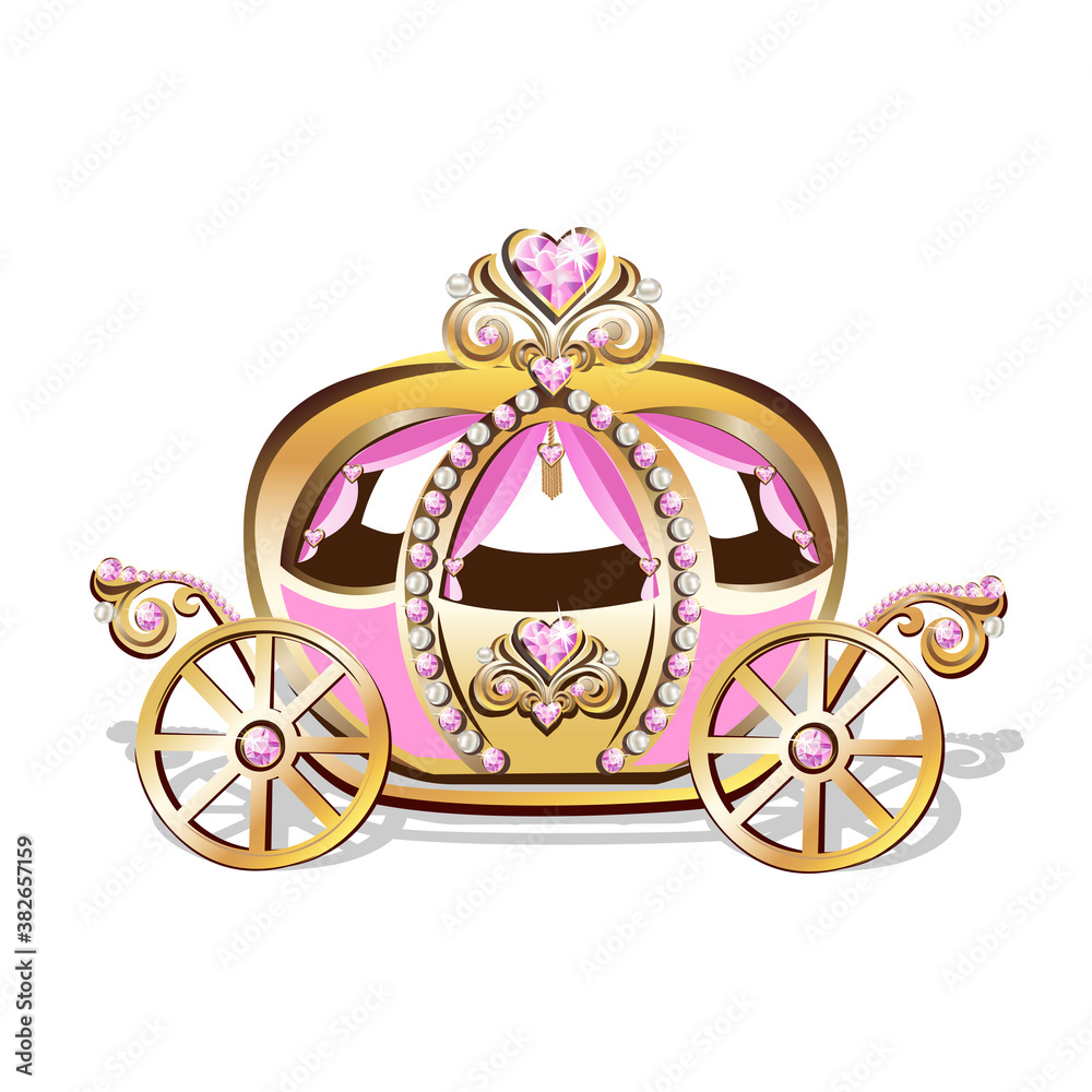 Beautiful princess carriage decorated with pink jewels Fabulous ...