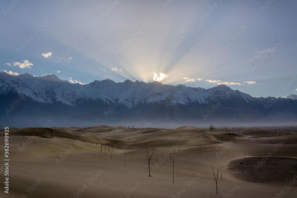 cold desert in katpana, skardu , gilgit baltistan , northern areas of ...