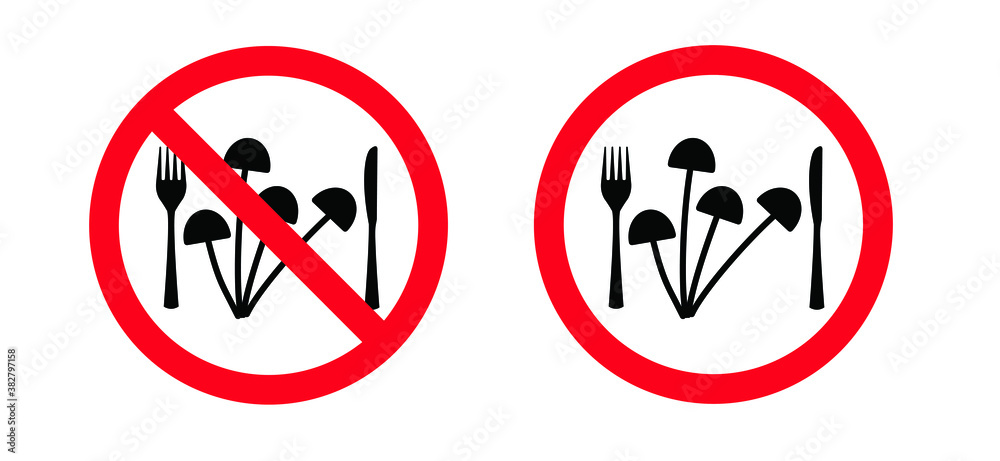 Inedible. not for human consumption. Stop, poisonous mushroom area. No ...