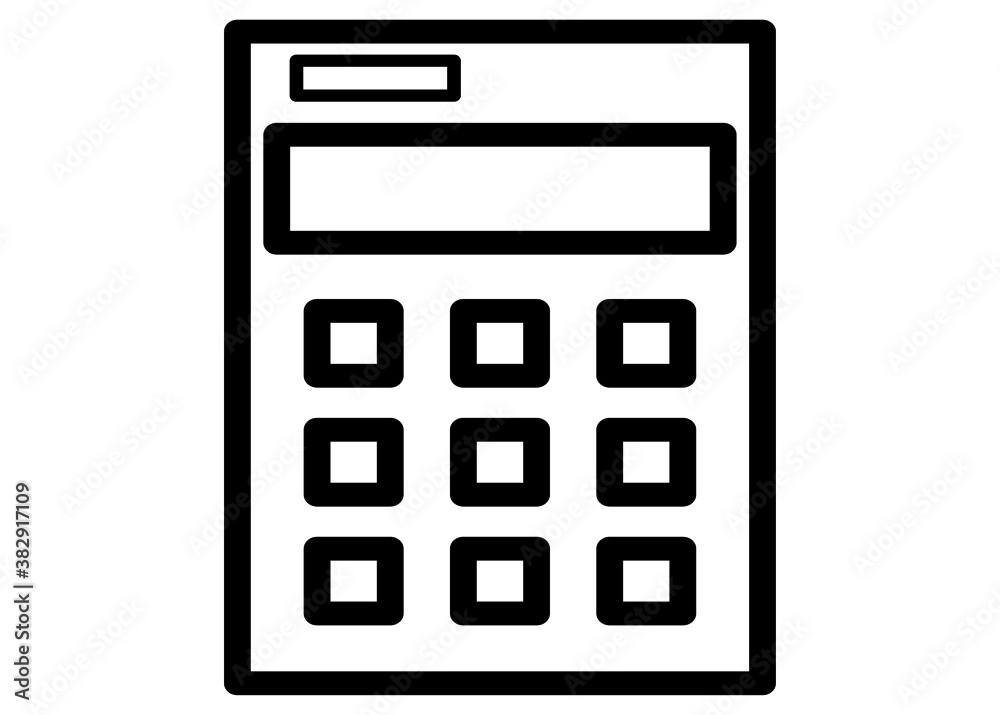 calculator, math icon. Element of education illustration. Signs and ...