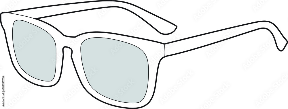 Professional Sunglasses Vector / Line Drawing. Icon, Logo, Design ...