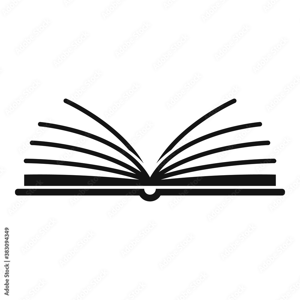Open library book icon. Simple illustration of open library book vector ...