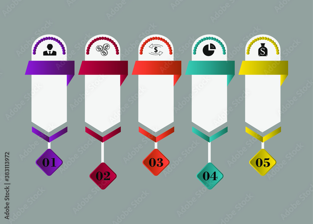 Business data visualization, infographics. Scheme of the process of ...