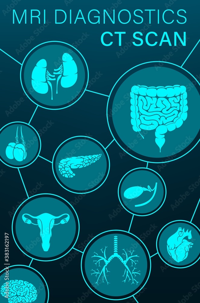Image vectorielle Stock MRI diagnostics and CT scan service banner ...
