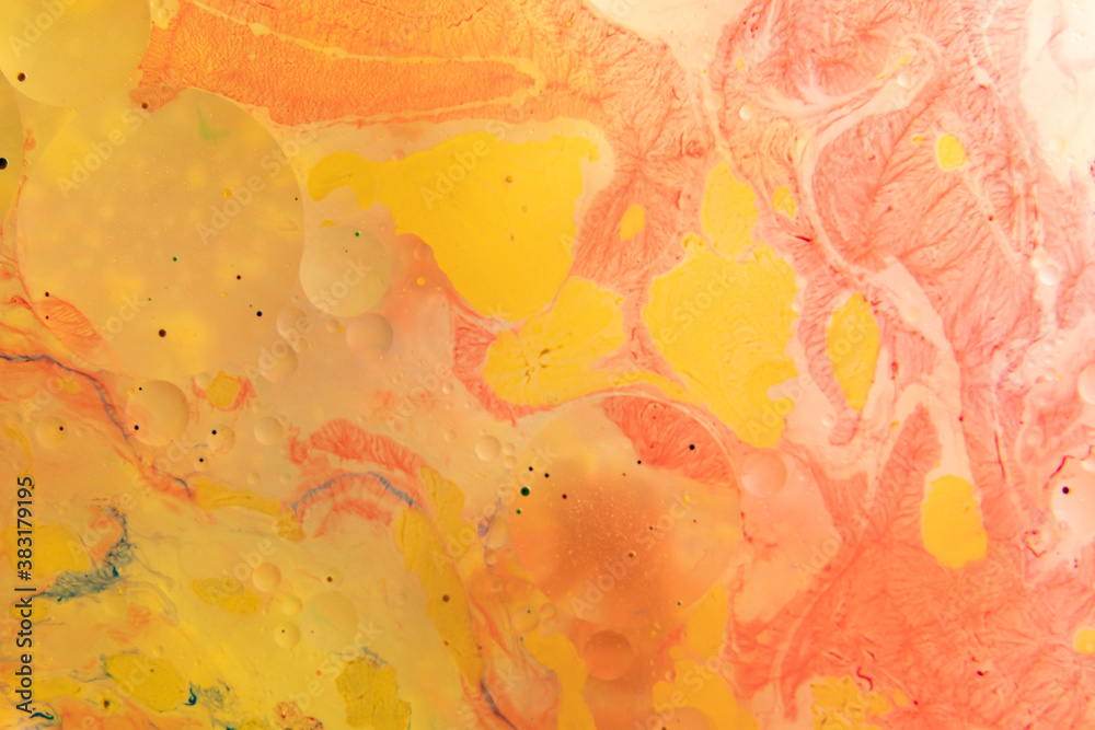 Organic fluids. Series of photographs of fluids. Abstract backgrounds ...