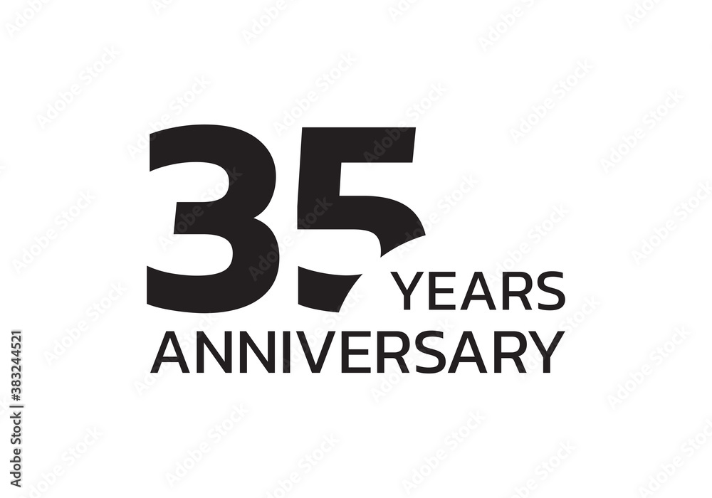Стоковое векторное изображение «35th anniversary logo. 35 years ...